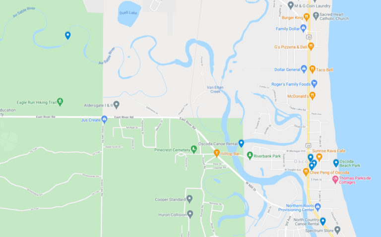 Canoe or Kayak Down the Au Sable River