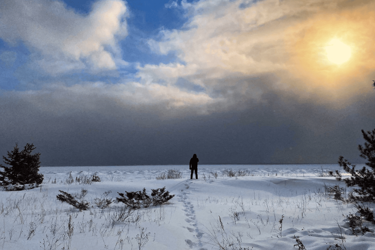 Experience Life Inside a Snow Globe on a Winter Weekend in Alpena Michigan